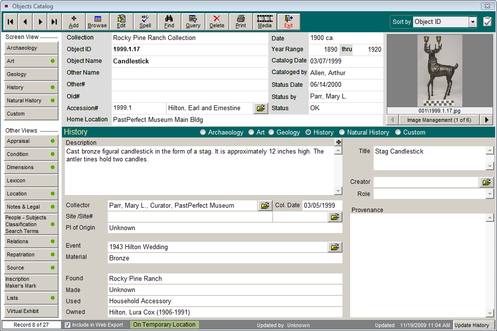 Objects Cataloging Tutorial